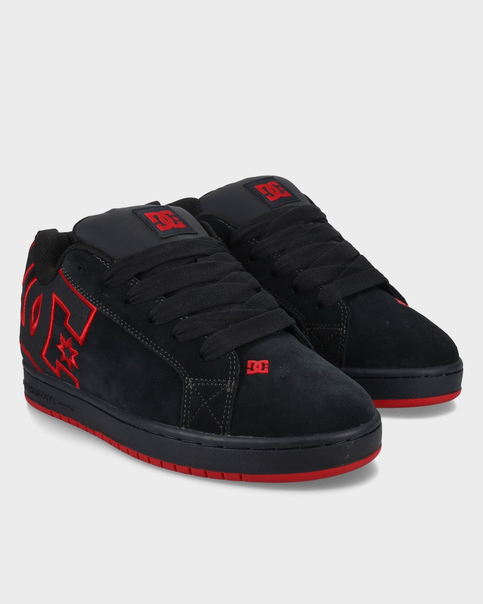 Mens Court Graffik Sneakers - DARKGREY/RED / 6 | DC Shoes