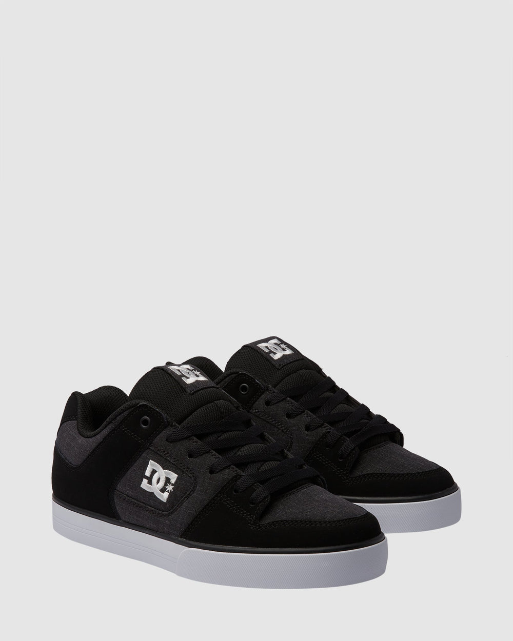Mens Pure Shoes - BLACK/WHITE/BATTLESHIP / 7 | DC Shoes