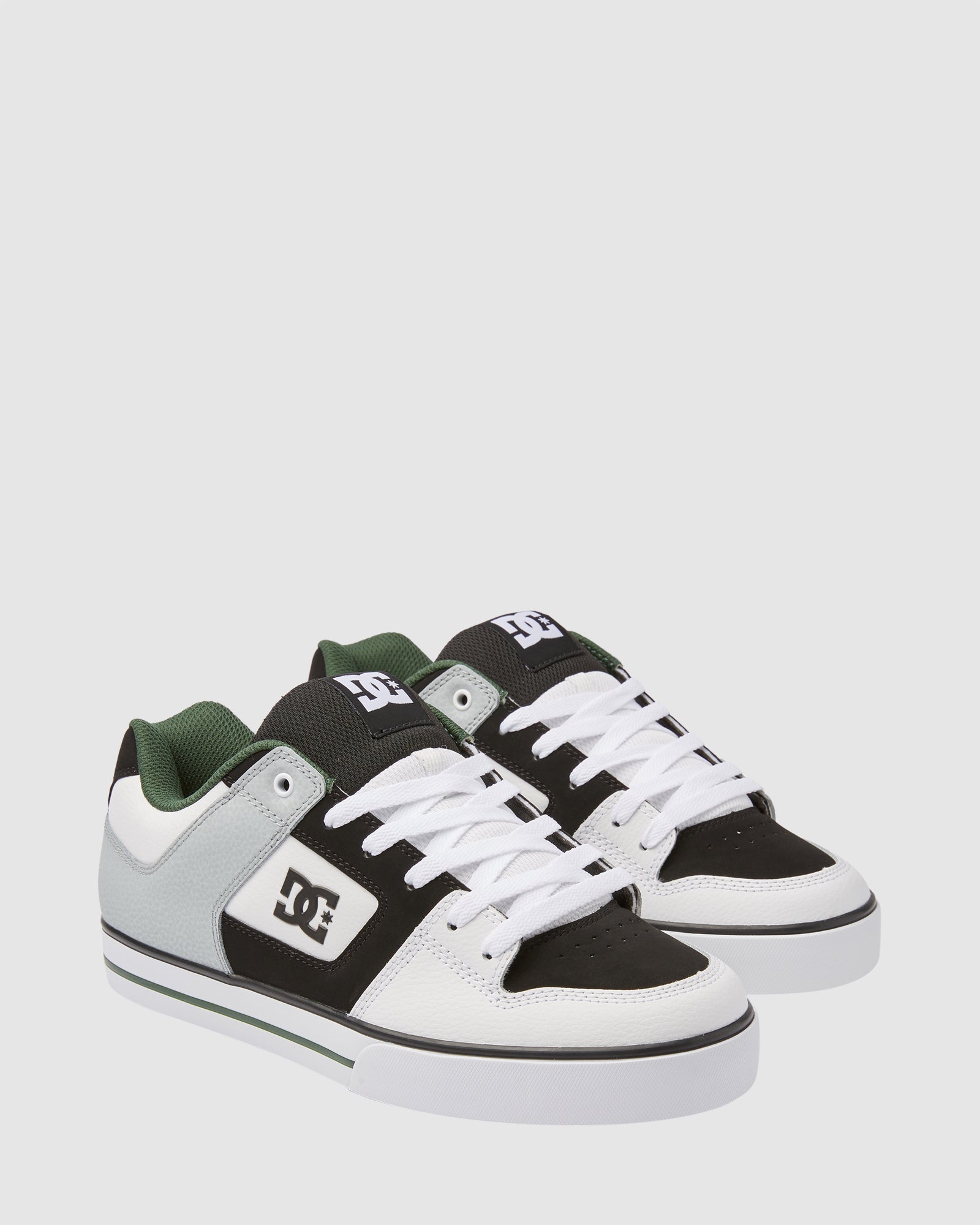 Mens Pure Shoes - WHITE/BLACK/GREEN / 6 | DC Shoes