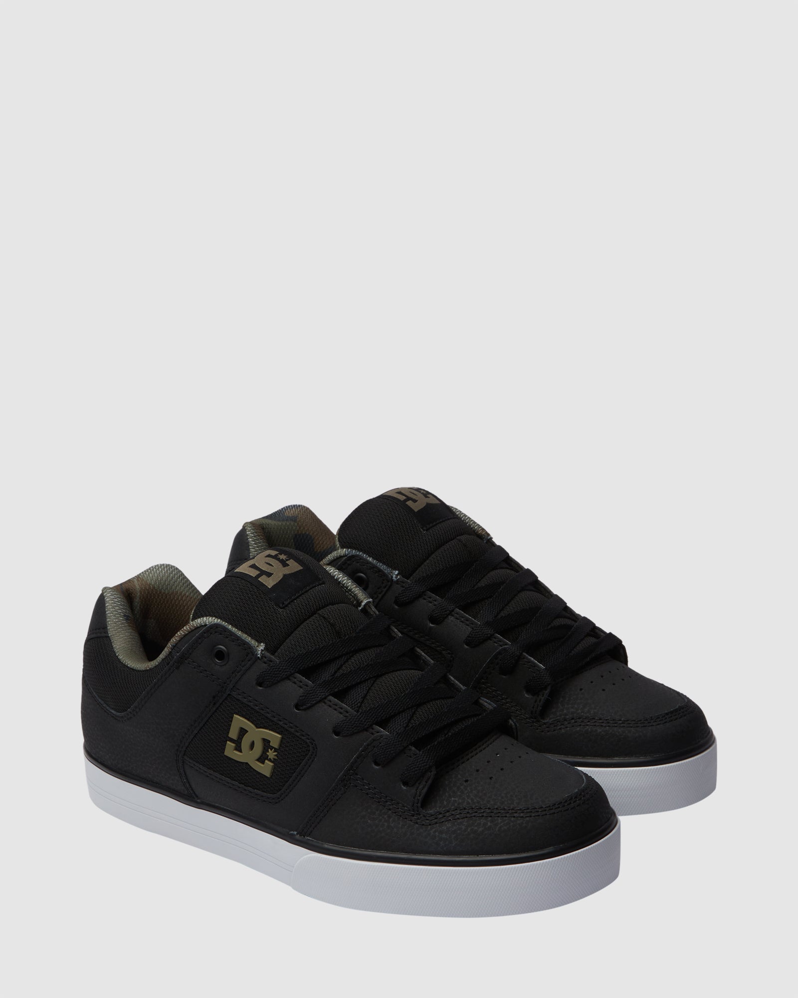 Mens Pure Shoes - BLACK/BLACK/GREEN / 7 | DC Shoes