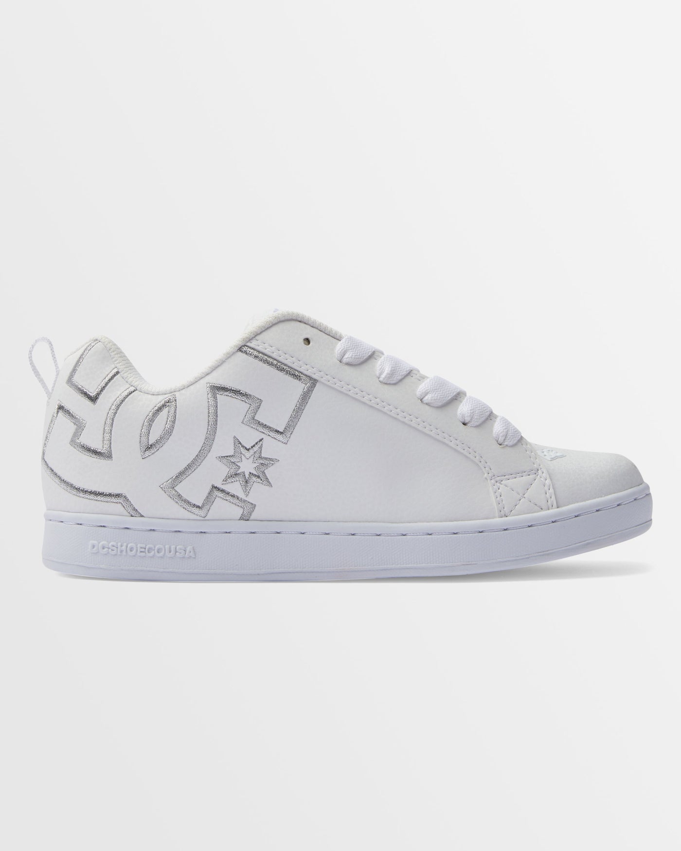 Womens Court Graffik Sneakers - WHITE/M SILVER / 5 | DC Shoes