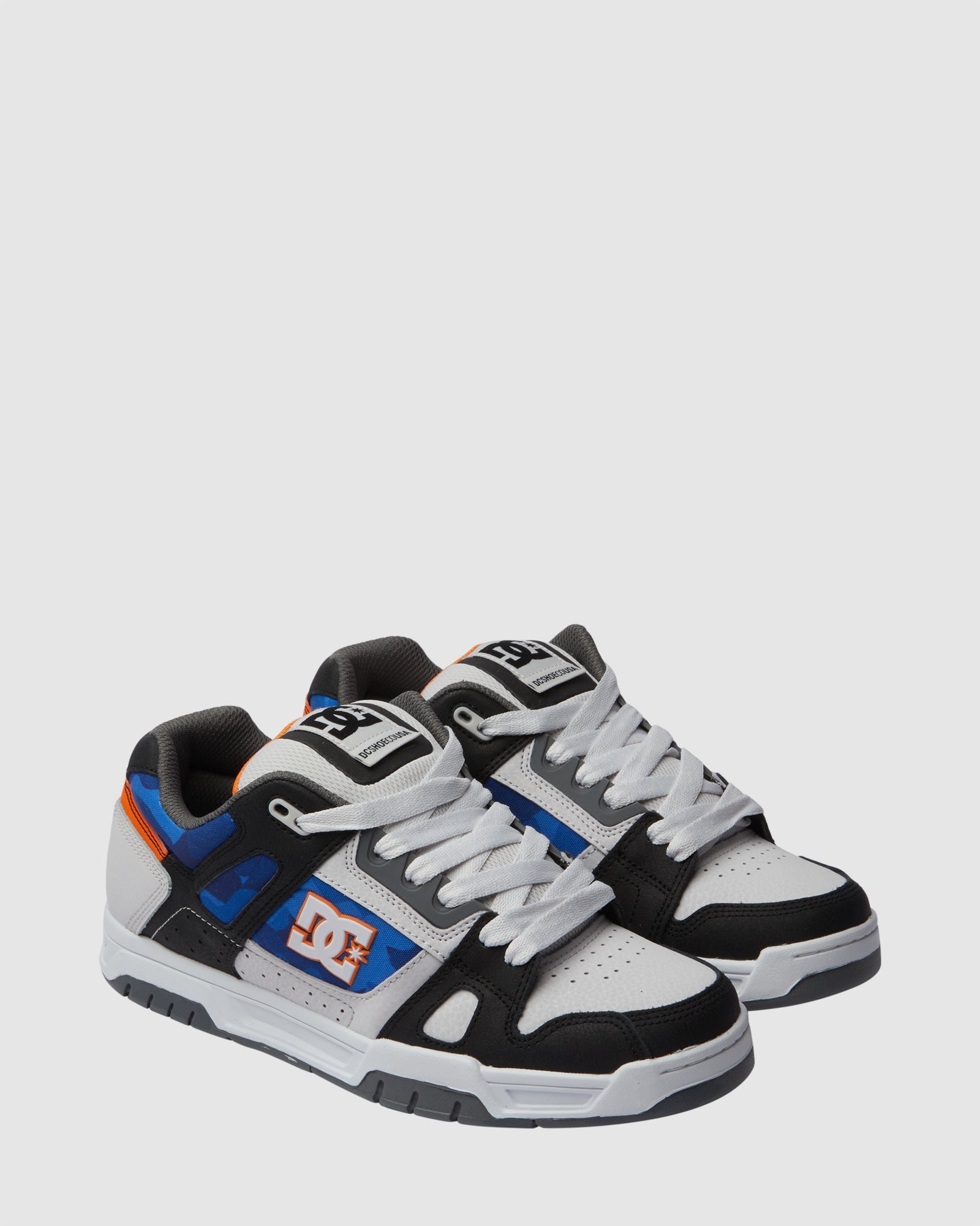 Mens Stag Shoes - WHITE/BLACK/ORANGE / 7 | DC Shoes
