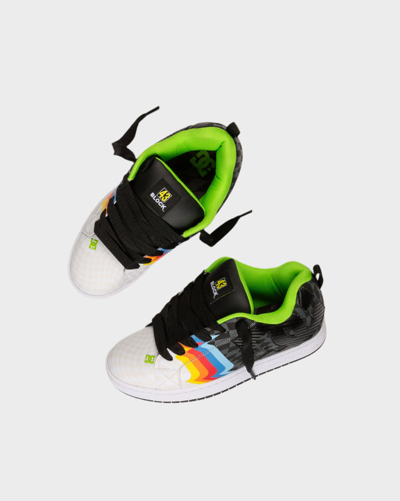 43i Mens Court Graffik Skate Shoes - BLACK/MULTI / 9 | DC Shoes