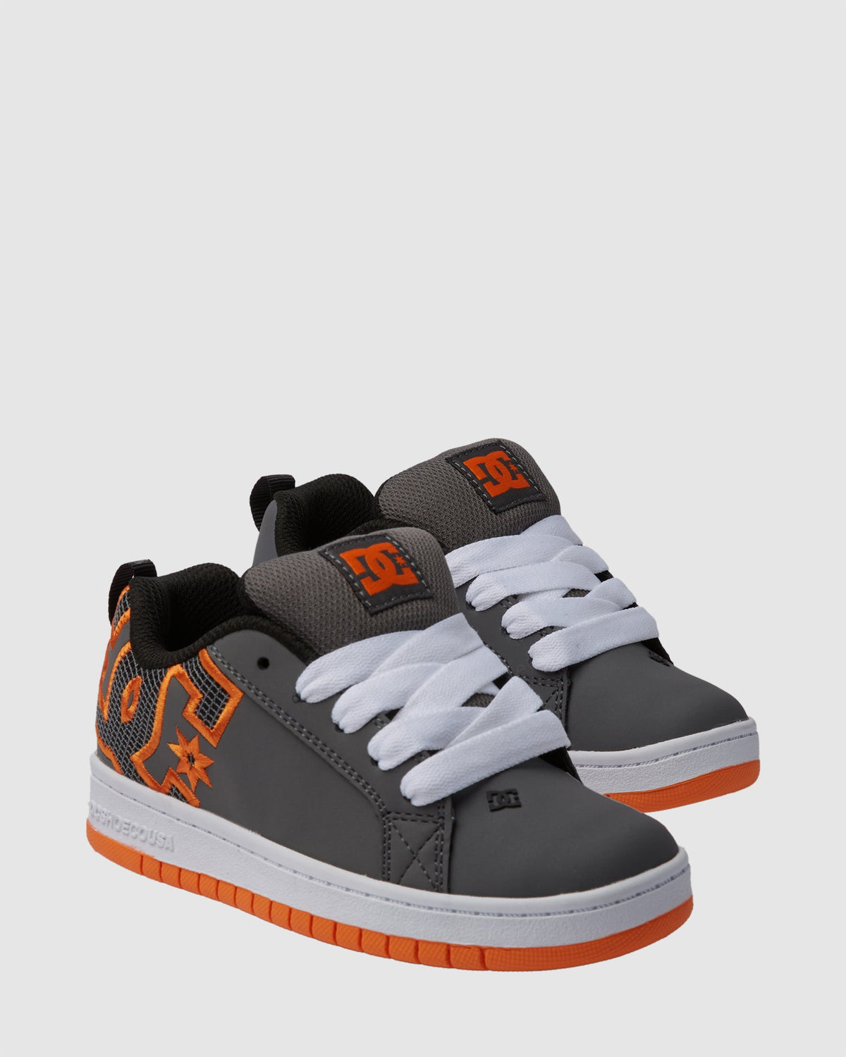 Kids Court Graffik Skate Shoes - GREY/ORANGE / 11 | DC Shoes