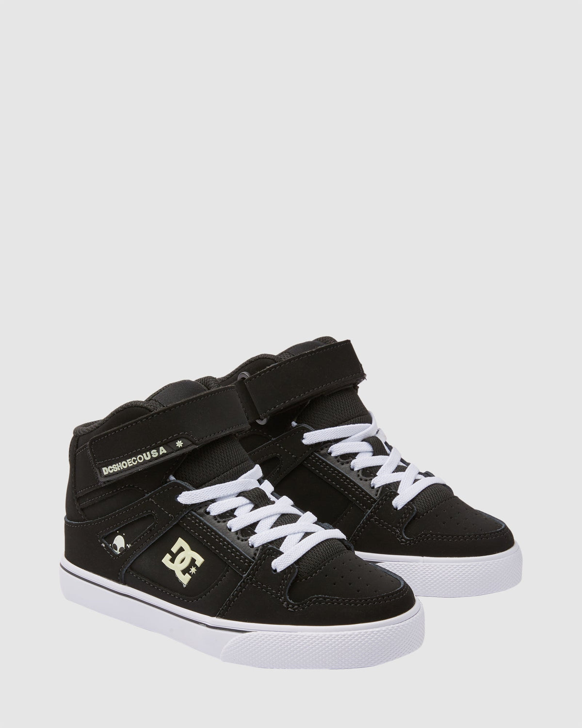 Kids Pure High-Top EV Shoes - BLACK/GLOW / 11 | DC Shoes