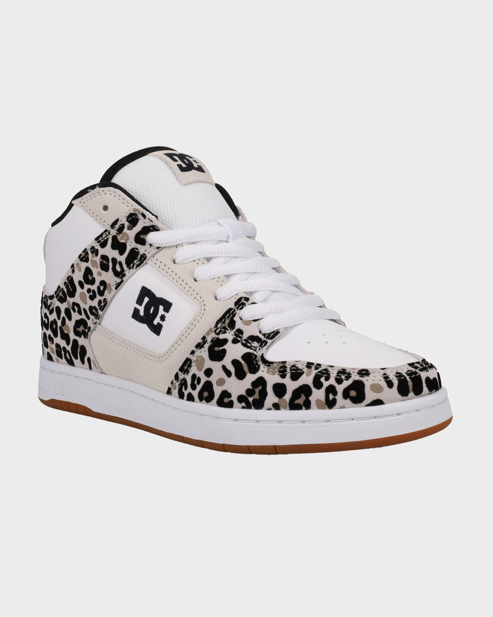 Womens Manteca 4 LX Mid Skate Shoes - LEOPARD PRINT / 5 | DC Shoes