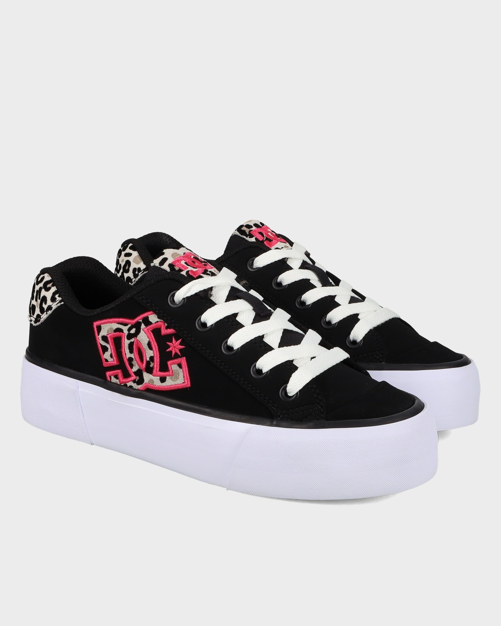 Womens Chelsea Platform Shoes - BLACK/CRAZY PINK PRINT / 5 | DC Shoes
