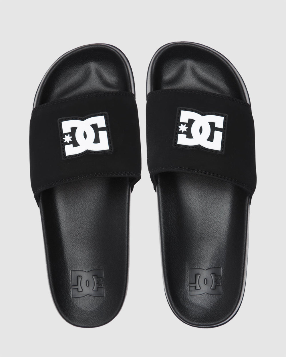 Mens DC Slides - BLACK/BLACK/WHITE / 6 | DC Shoes
