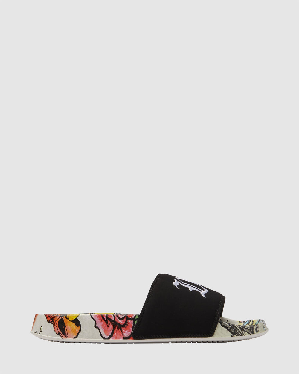 Mens DC Slides SE - BLACK/MULTI/WHITE / 6 | DC Shoes