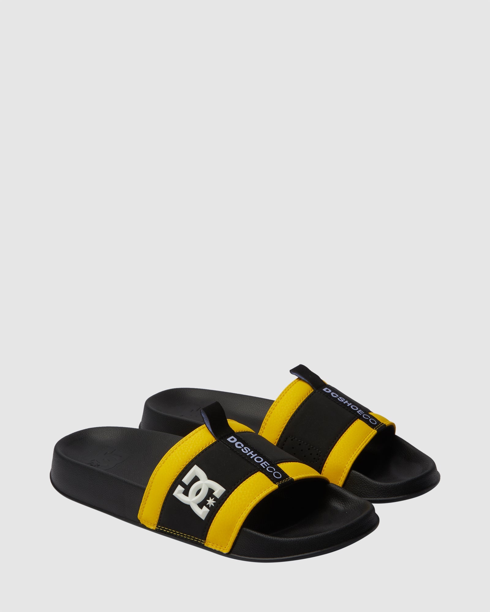 Mens Lynx Slides - BLACK/BLACK/YELLOW / 7 | DC Shoes