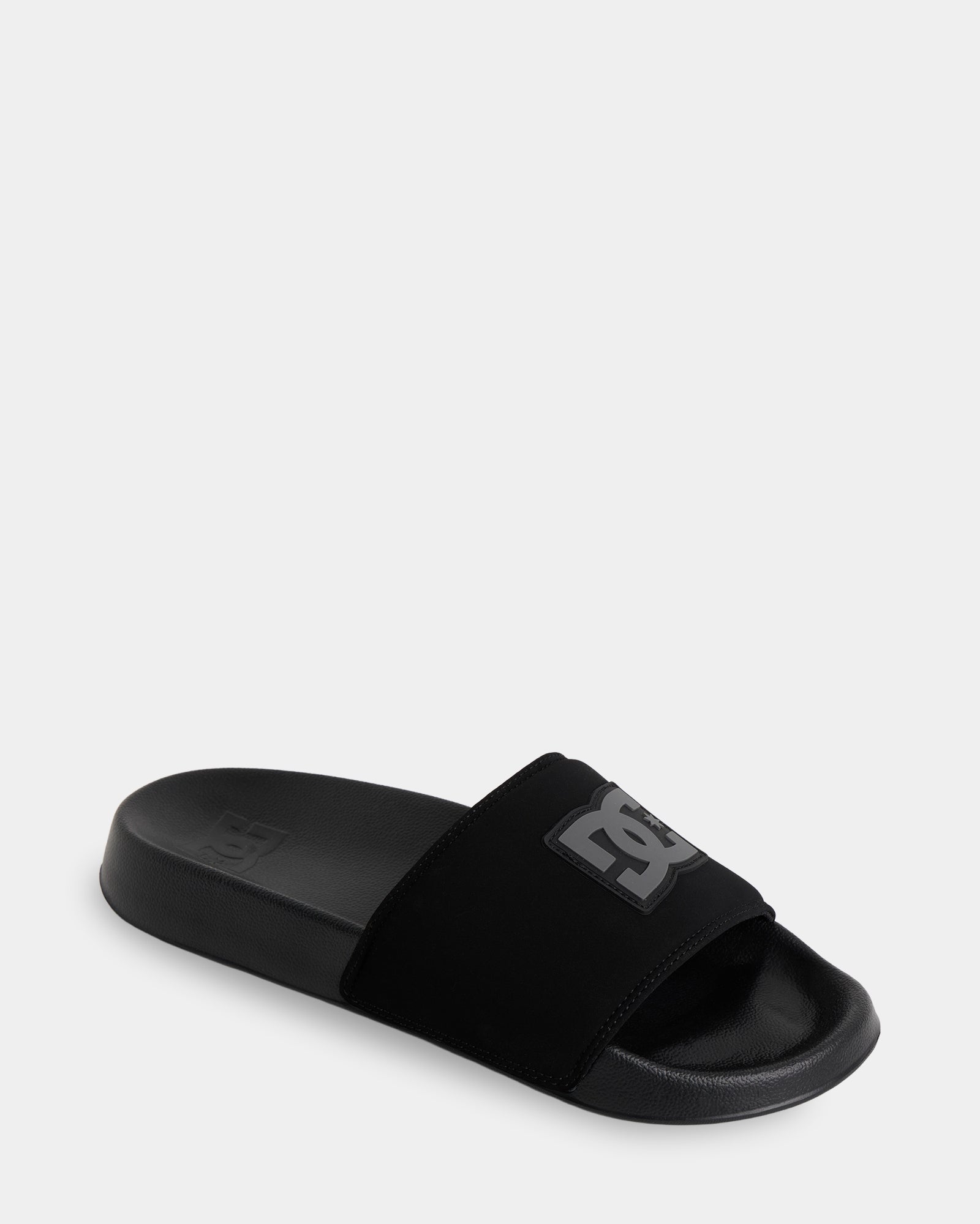Mens DC Slides - BLACK/BLACK/GREY / 6 | DC Shoes