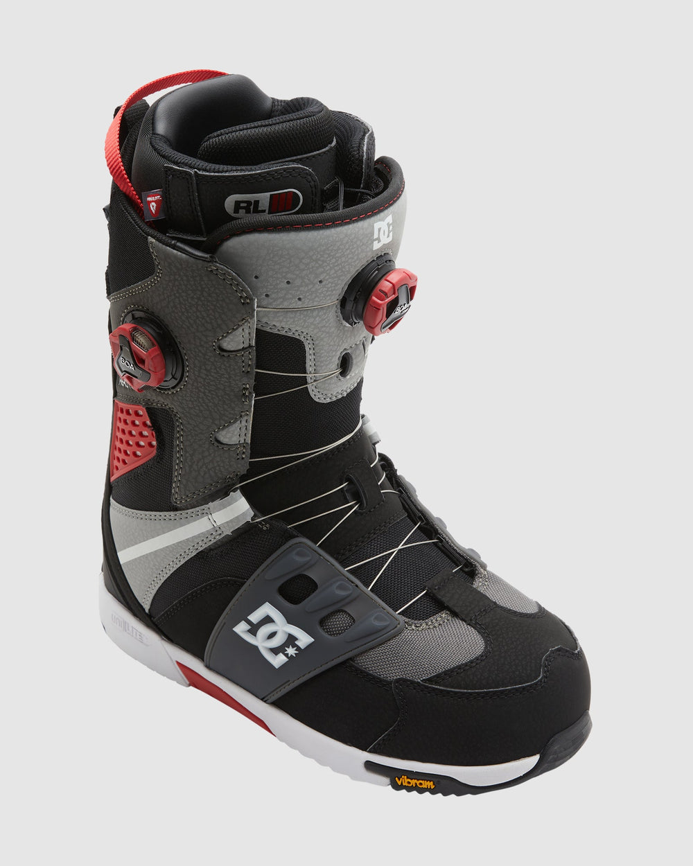 Mens Phantom BOA Snowboard Boots - BLACK/GREY/RED / 7 | DC Shoes
