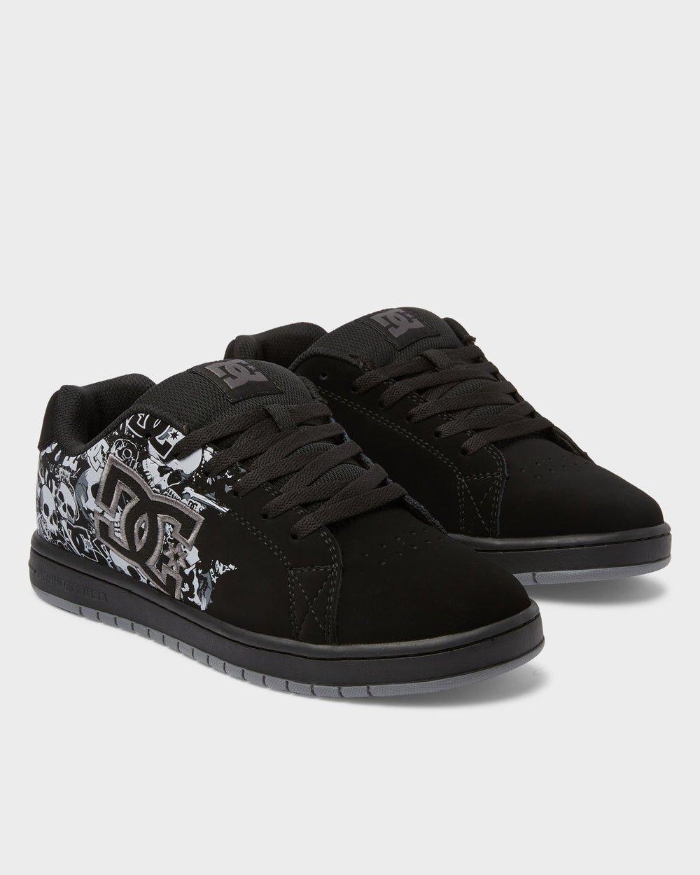 Mens Gaveler Skate Shoes - BLACK/DK GREY PRINT / 6 | DC Shoes