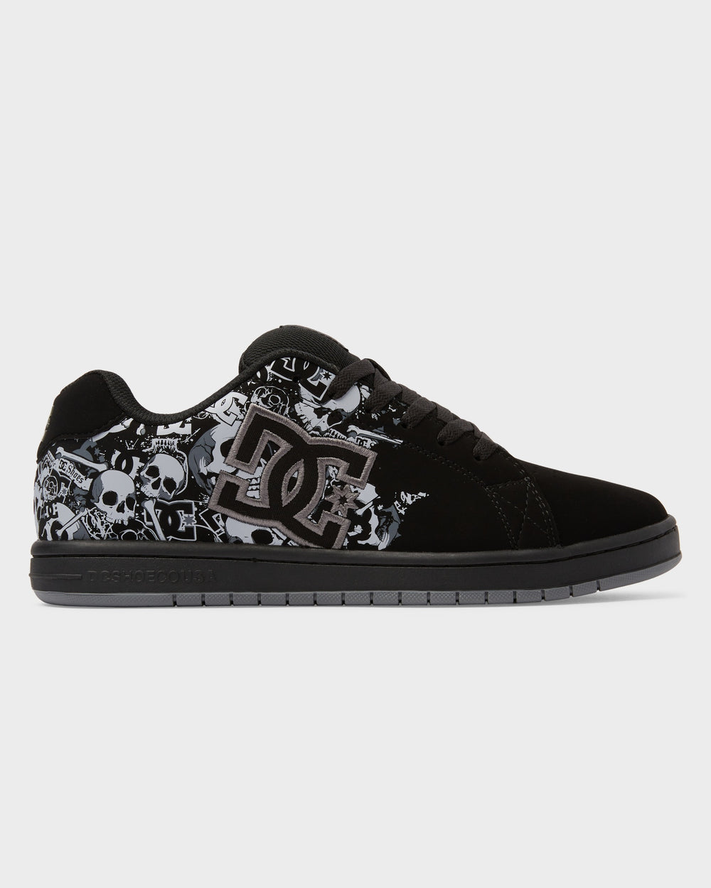 Mens Gaveler Skate Shoes - BLACK/DK GREY PRINT / 6 | DC Shoes