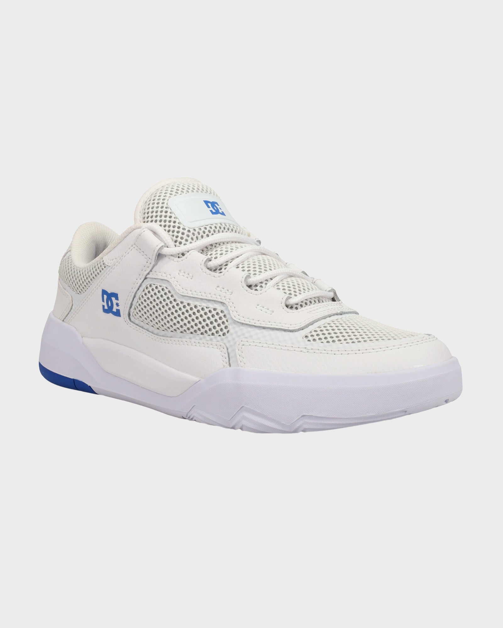 Mens DC Metric Skate Shoes - WHITE/BLACK/BLUE / 7 | DC Shoes