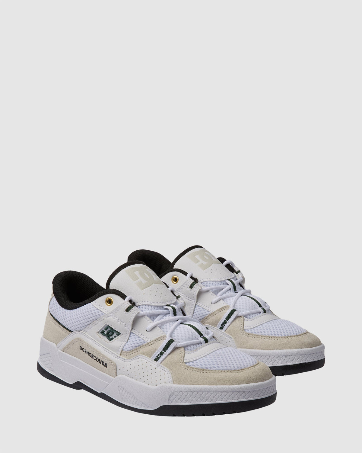Mens Construct Shoes - WHITE/BLACK/GREEN / 6 | DC Shoes
