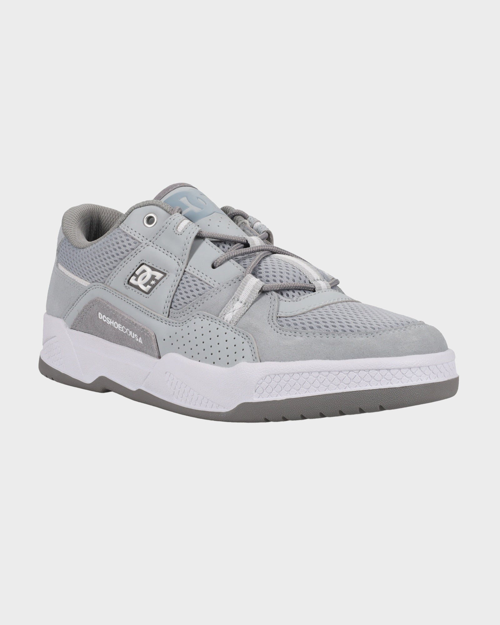 Mens Construct Skate Shoes - GREY/GREY/WHITE / 7 | DC Shoes