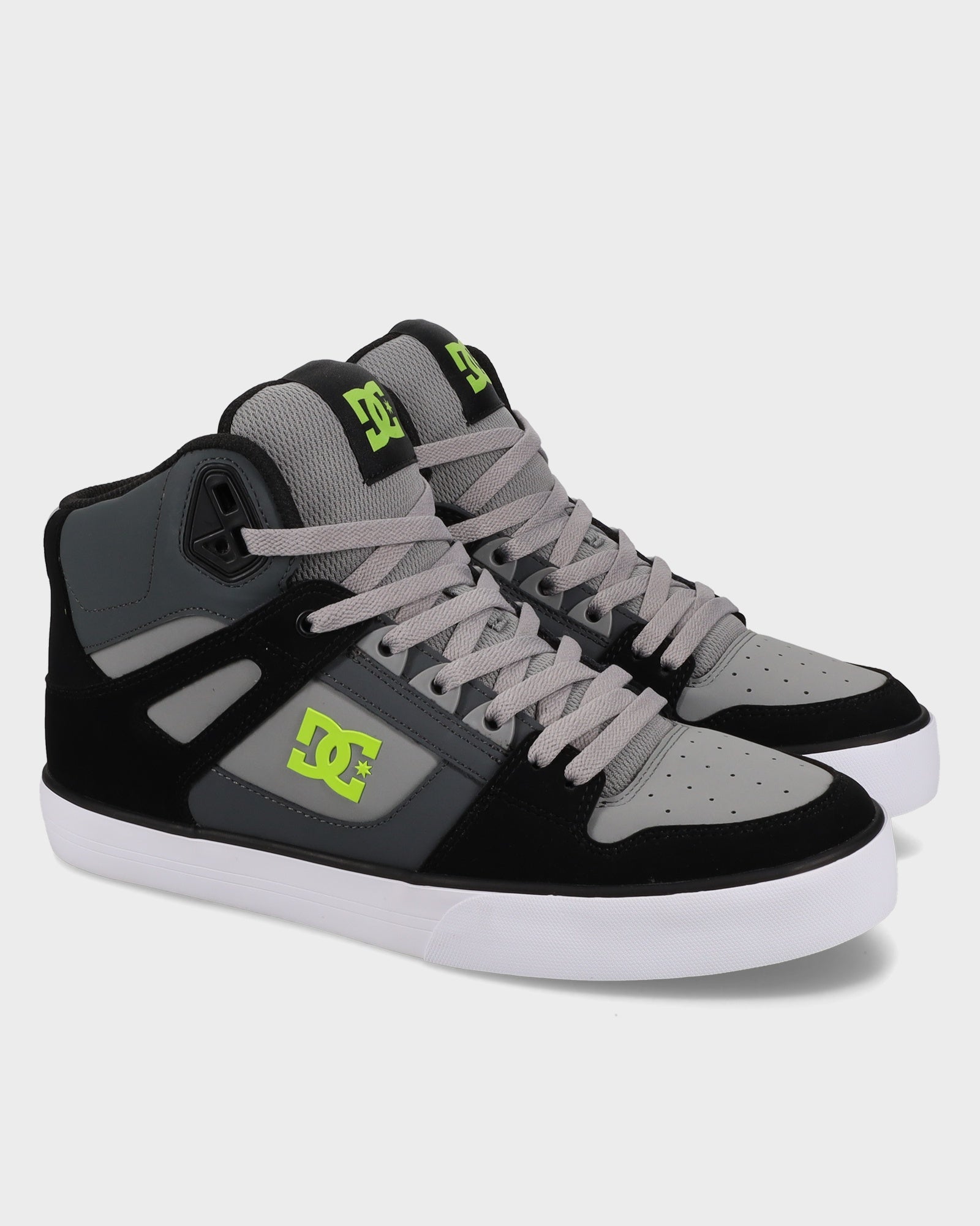 Mens Pure High-Top WC Sneakers - BLACK/LIME / 7 | DC Shoes