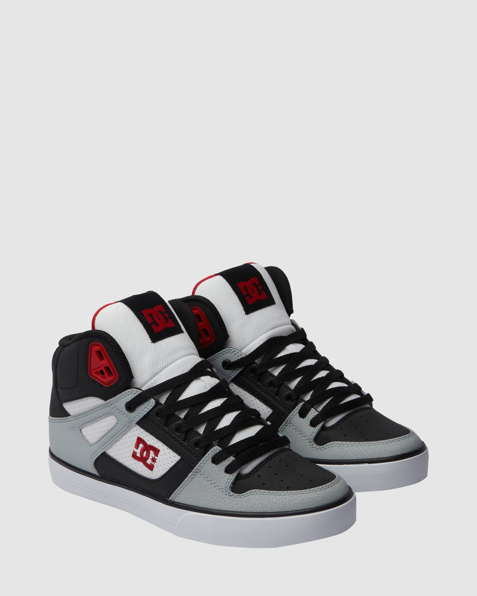 Mens Pure HIgh-Top WC Shoes - BLACK/GREY/RED / 7 | DC Shoes