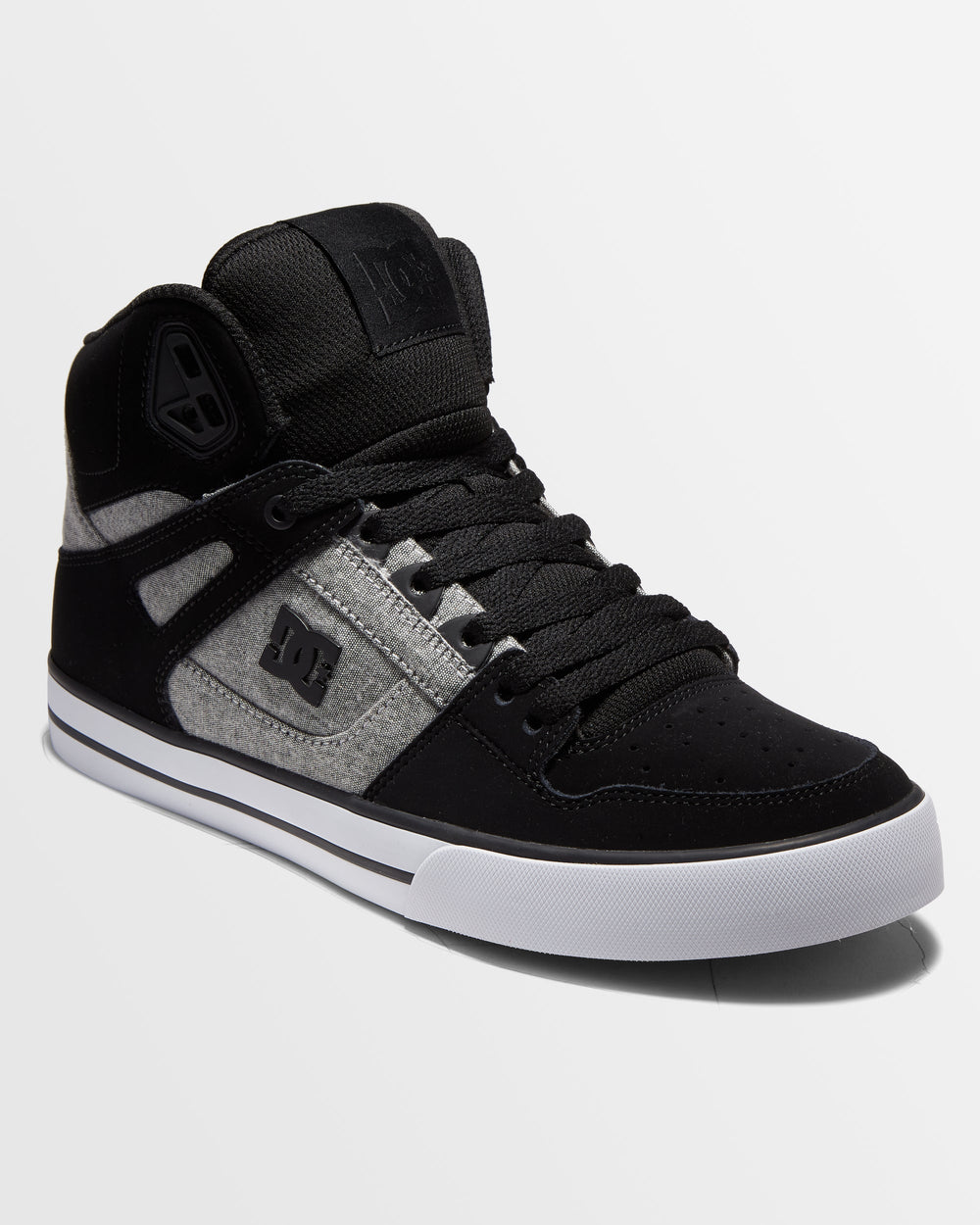 Mens Pure High-Top Skate Shoes - BLACK/BATTLESHIP/ARMOR / 7 | DC Shoes