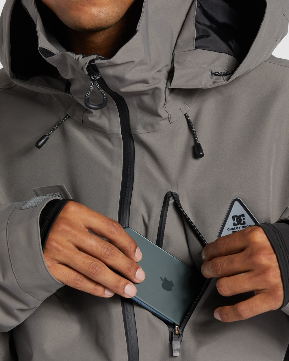 Mens Basis 30K Snow Jacket - PEWTER / XXS | DC Shoes