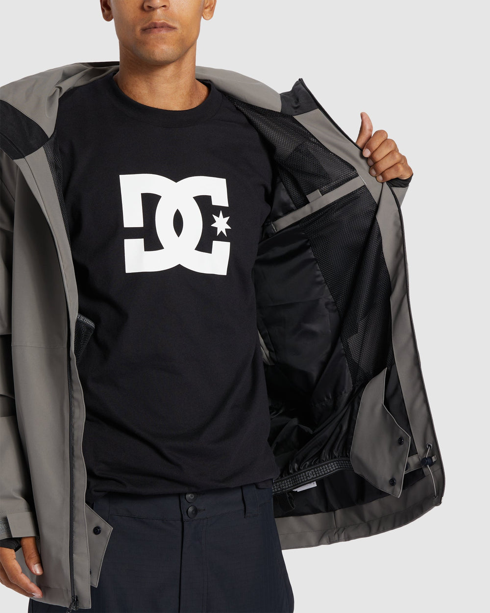 Mens Basis 30K Snow Jacket - PEWTER / XXS | DC Shoes