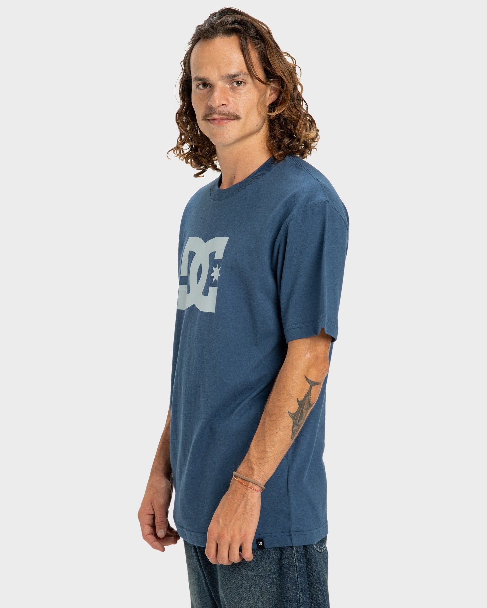 Mens DC Star T-Shirt - DARK DENIM / XS | DC Shoes