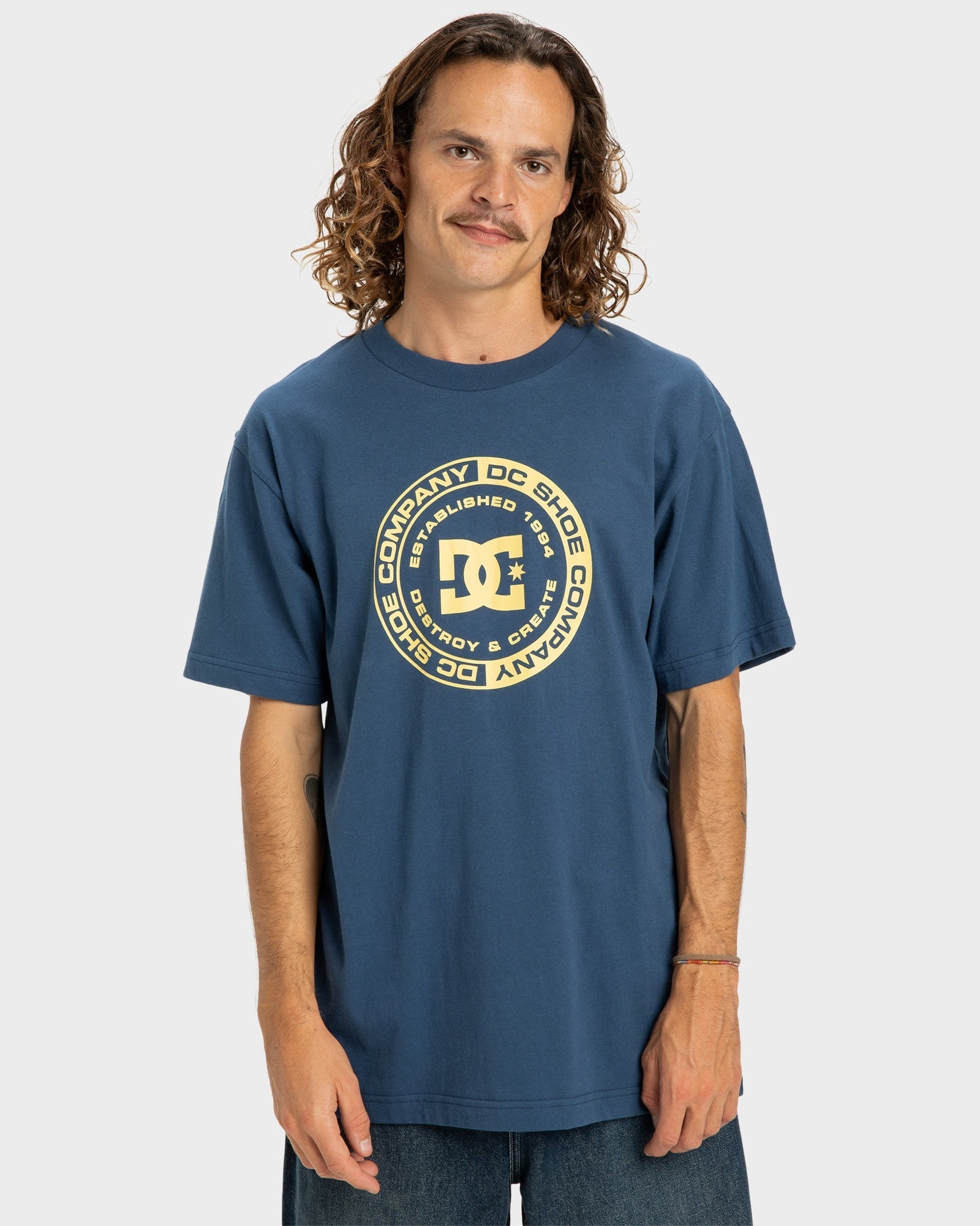 Mens DC Corpo T-Shirt - DARK DENIM / L | DC Shoes