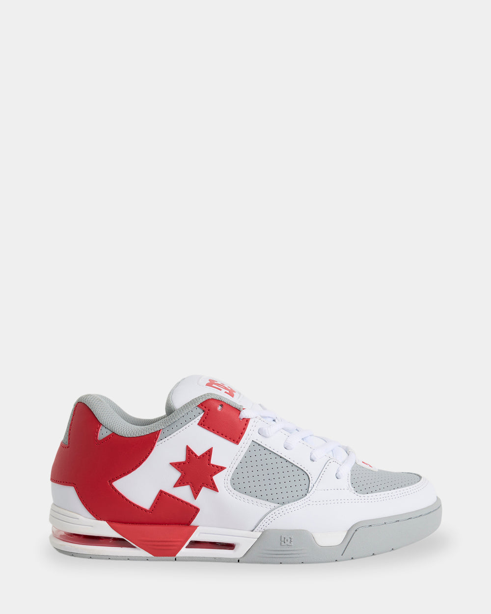 Mens DC Command Skate Shoes - WHITE/GREY/RED / 10 | DC Shoes